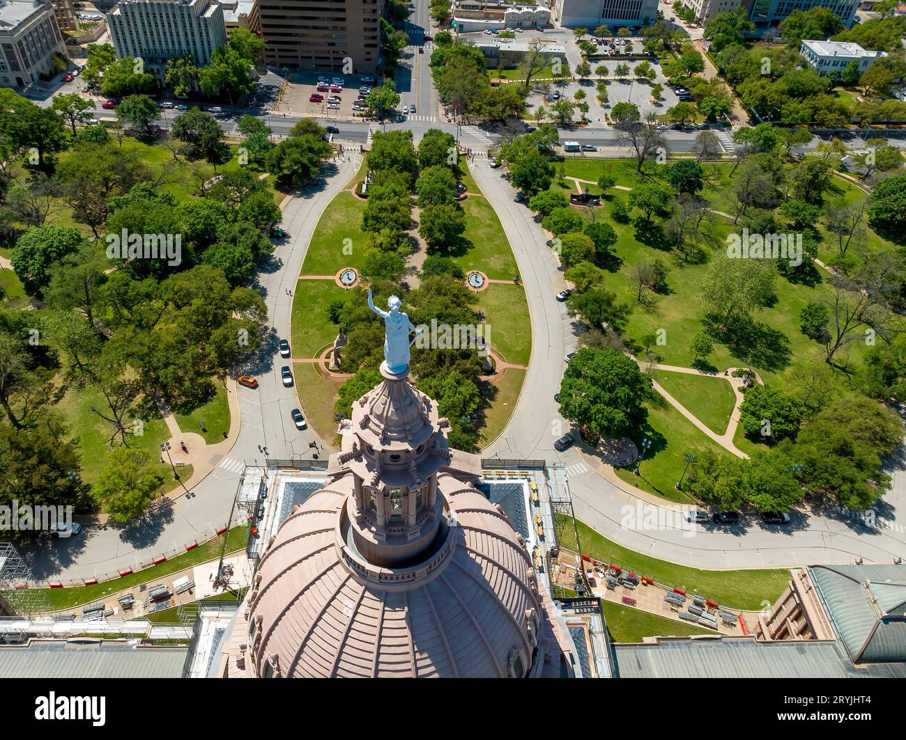 Aerial View Of The Texas State Capitol In Austin Texas Stock Photo - Alamy