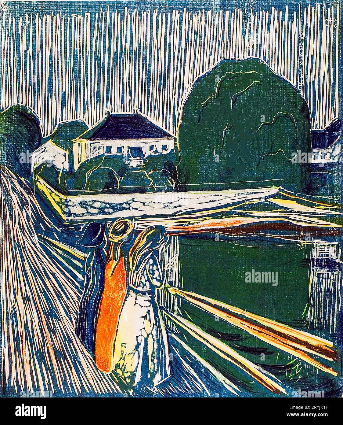 The Girls on the Bridge (1918) by Edvard Munch. Original from The Art ...