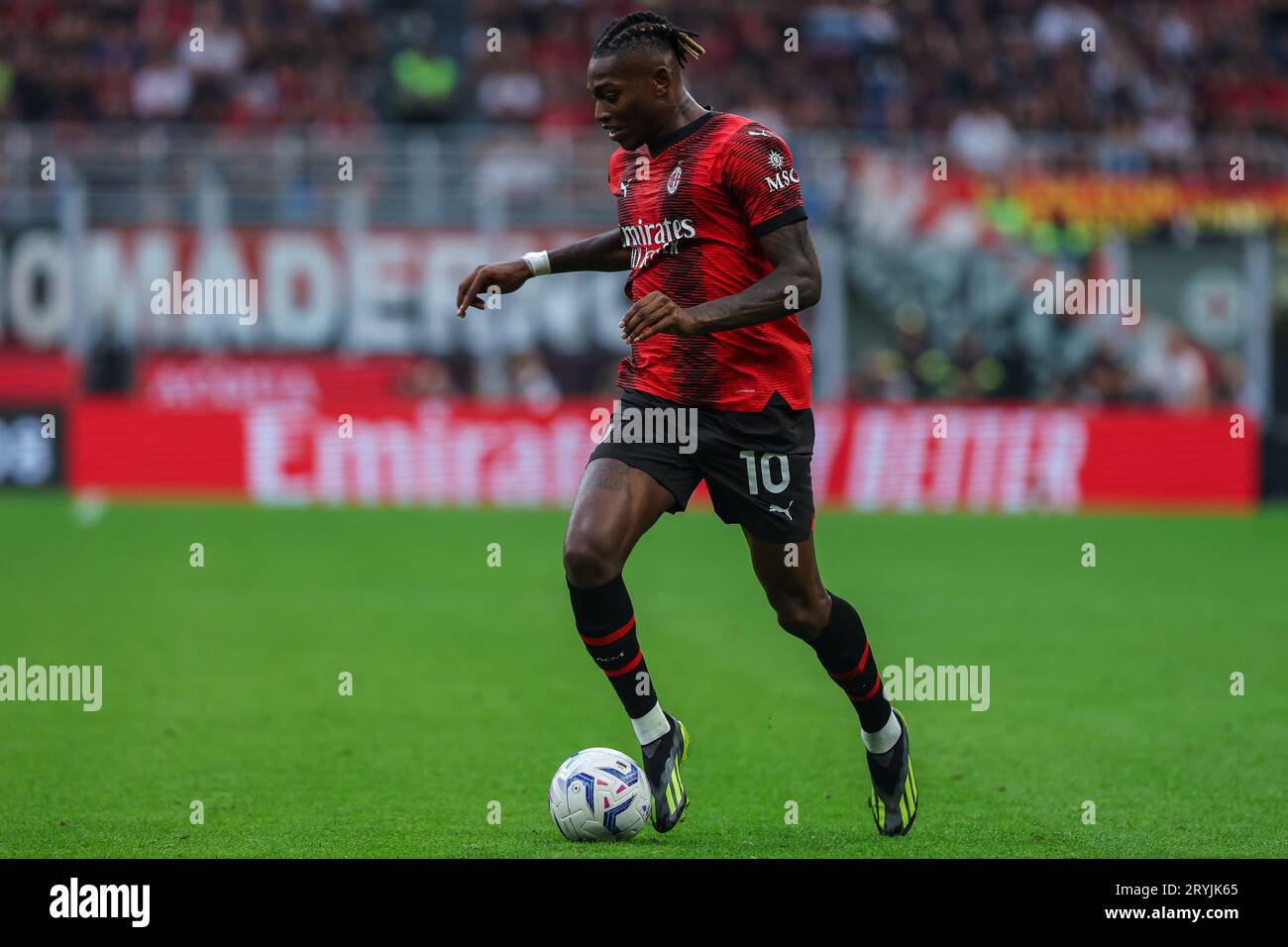 Rafael Leao of AC Milan seen in action during Serie A 2023/24 football ...