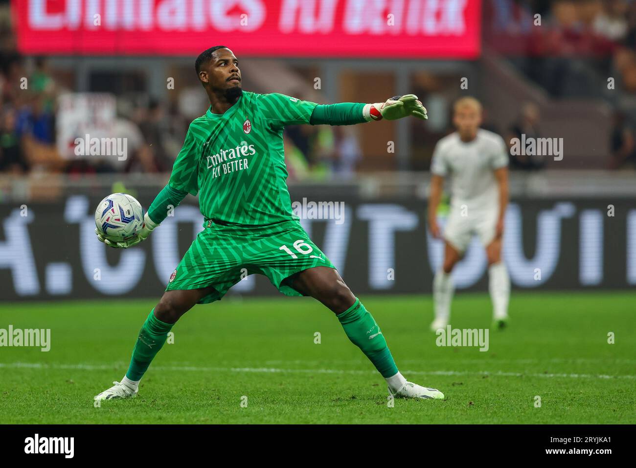 Mike Maignan of AC Milan seen in action during Serie A 2023/24 football ...