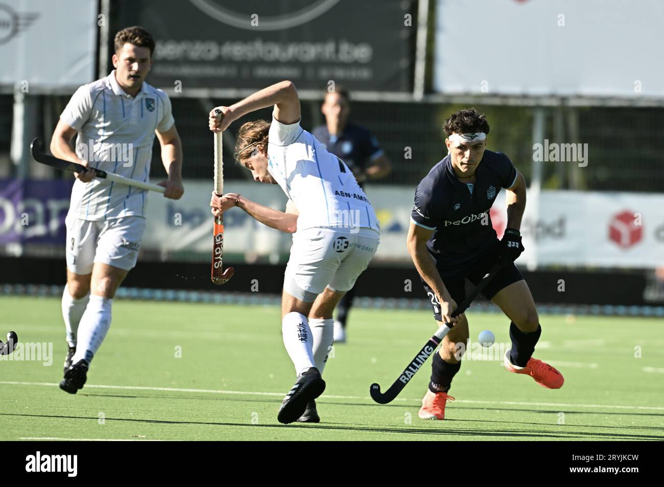 Brussels, Belgium. 01st Oct, 2023. Braxgata's Anton Van Biesen and Oree's Ladislao Gencarelli ...