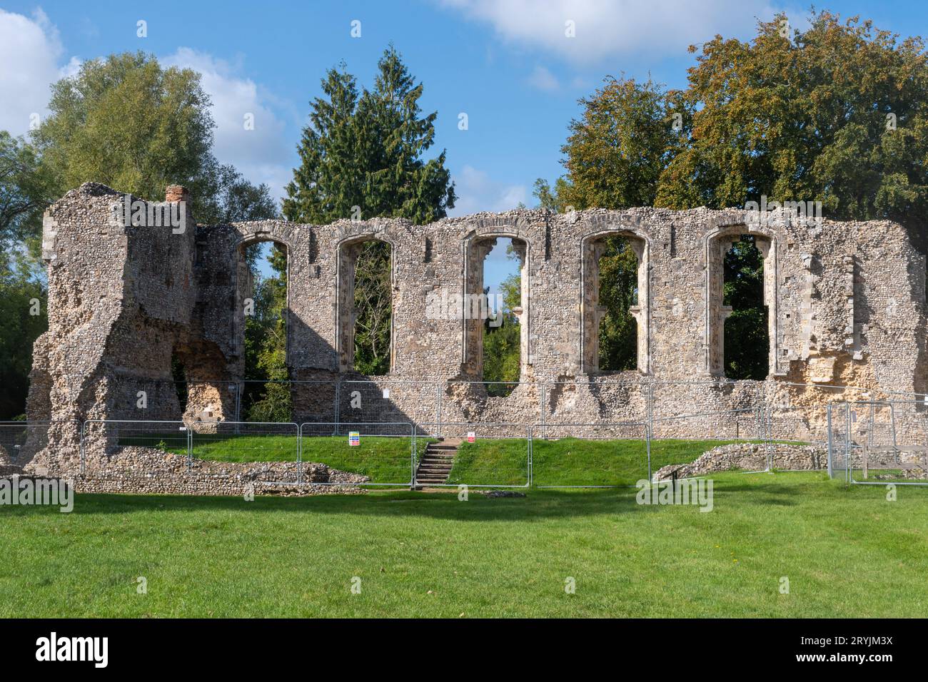 Bishop's Waltham Palace ruins, a Hampshire landmark, England, UK Stock ...