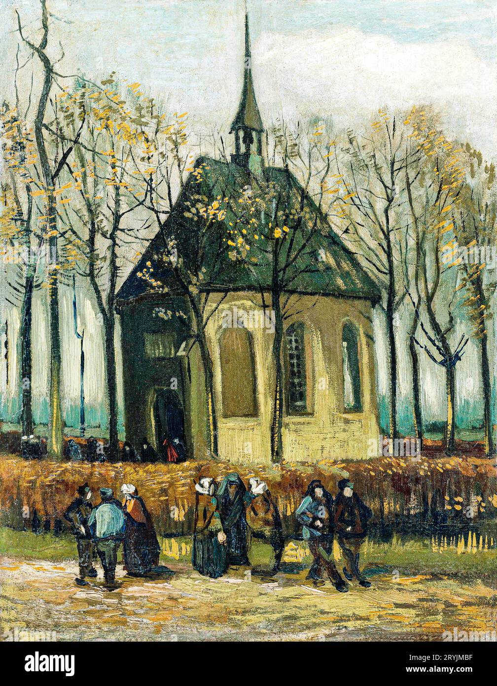Vincent van Gogh's Congregation Leaving the Reformed Church in Nuenen ...