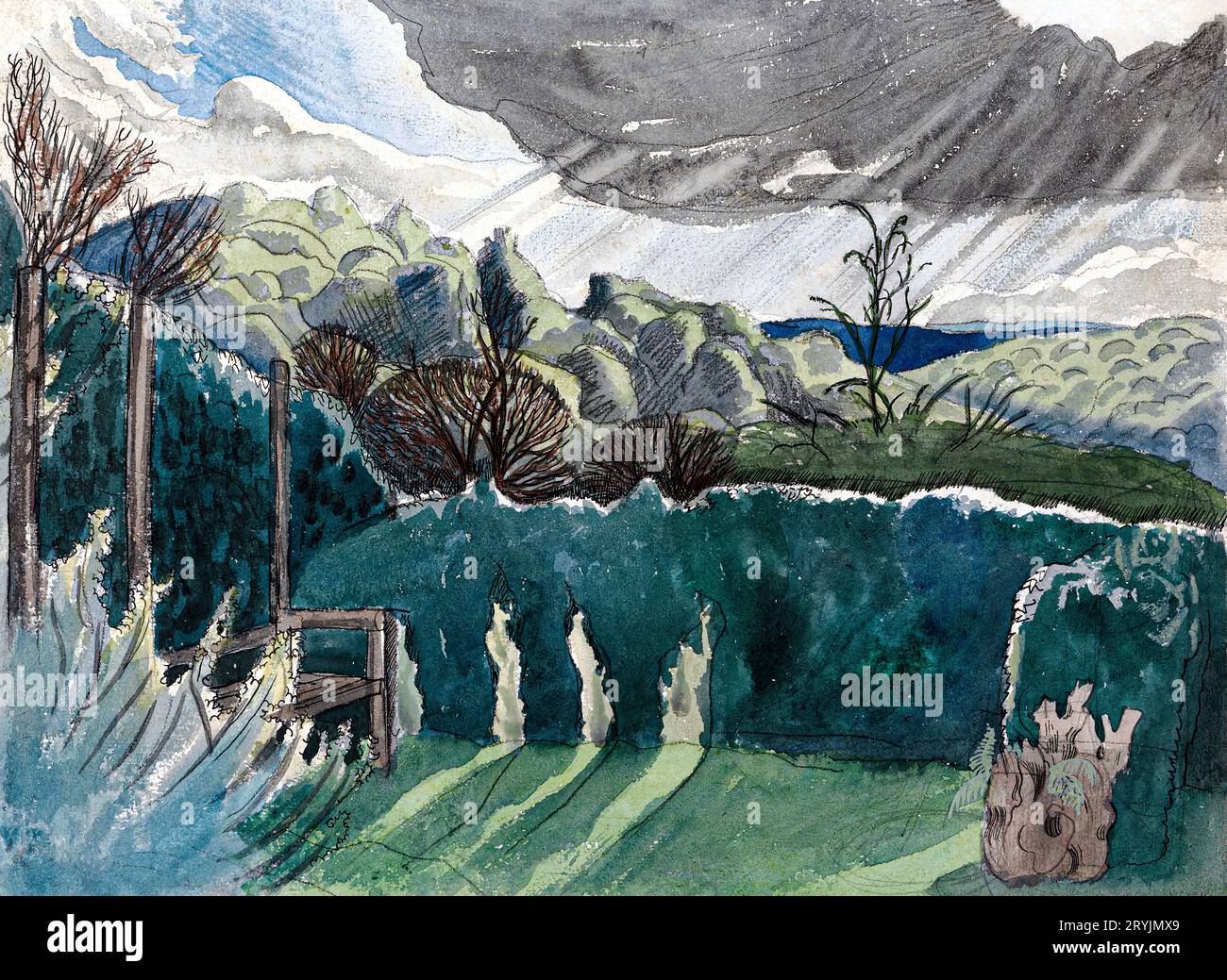 Landscape by Paul Nash Stock Photo - Alamy