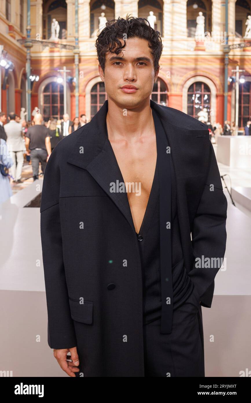 Charles Melton attends the Valentino Spring/Summer 2024 womenswear ...