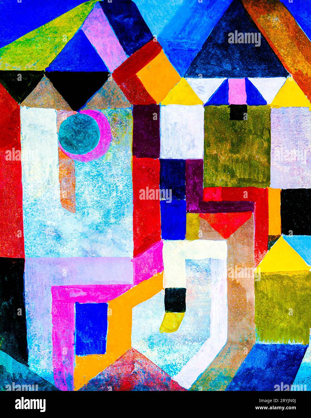 Colorful Architecture Paul Klee Stock Photo - Alamy