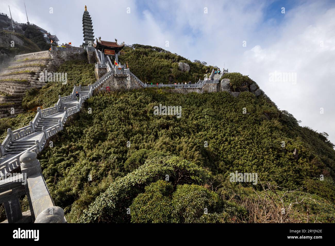 The Buddhist Temple at the Fansipan at Sapa in Vietnam Stock Photo - Alamy