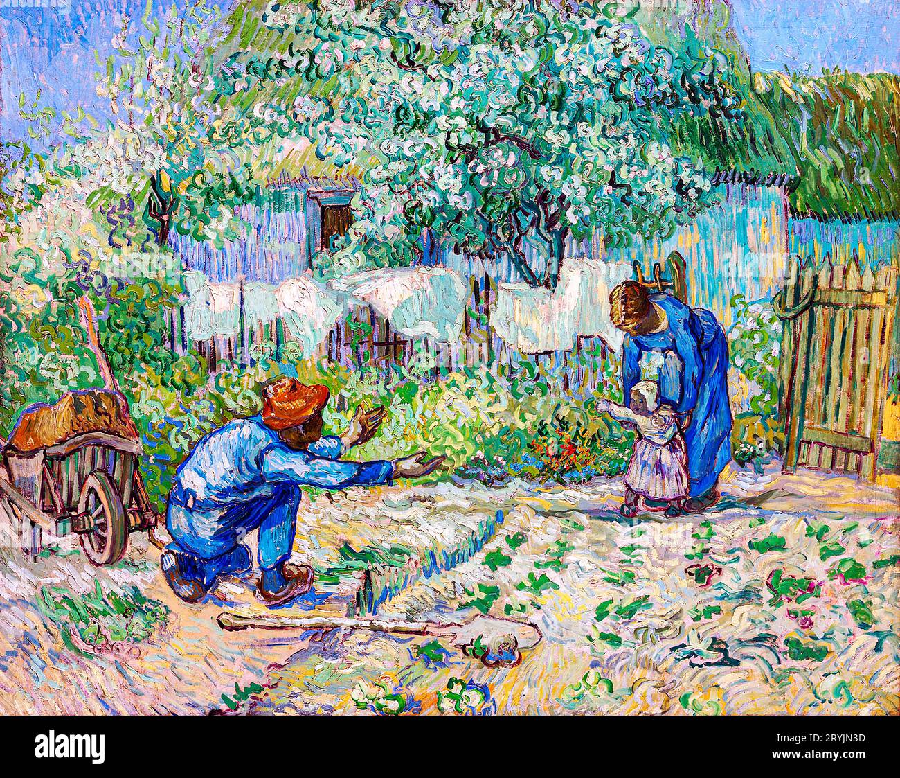 First Steps, after Millet (1890) by Vincent Van Gogh Stock Photo - Alamy