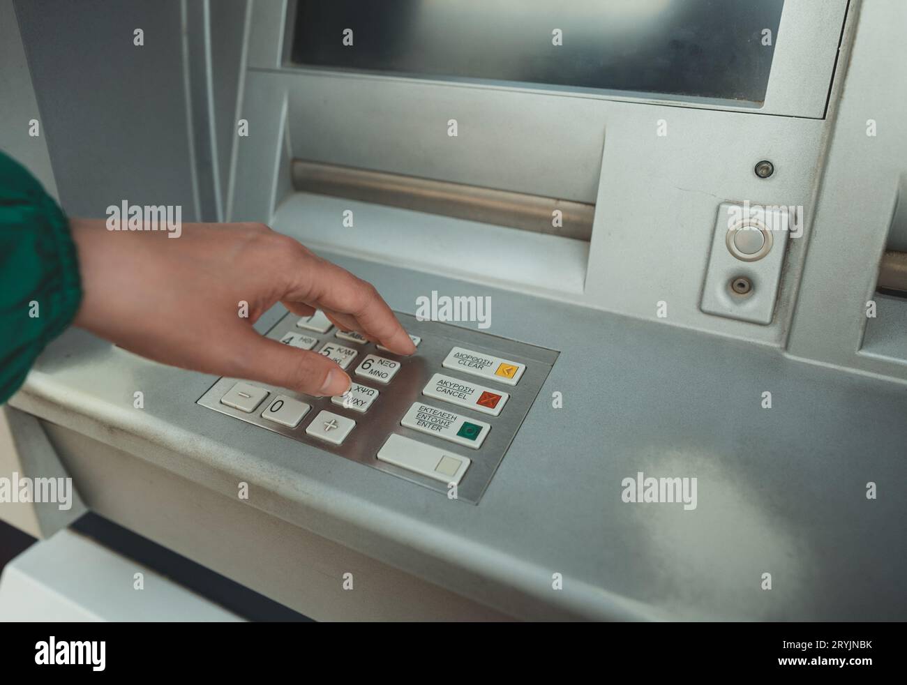 Woman customer enters credit card hi-res stock photography and images ...