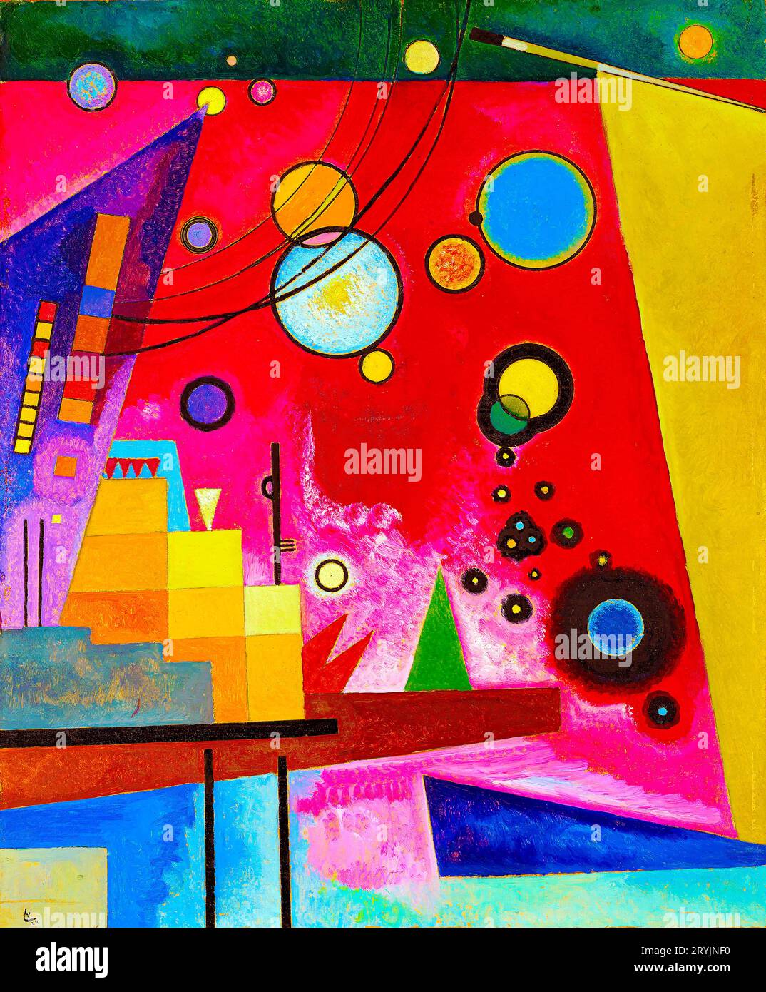Heavy red (1924) painting in high resolution by Wassily Kandinsky Stock ...
