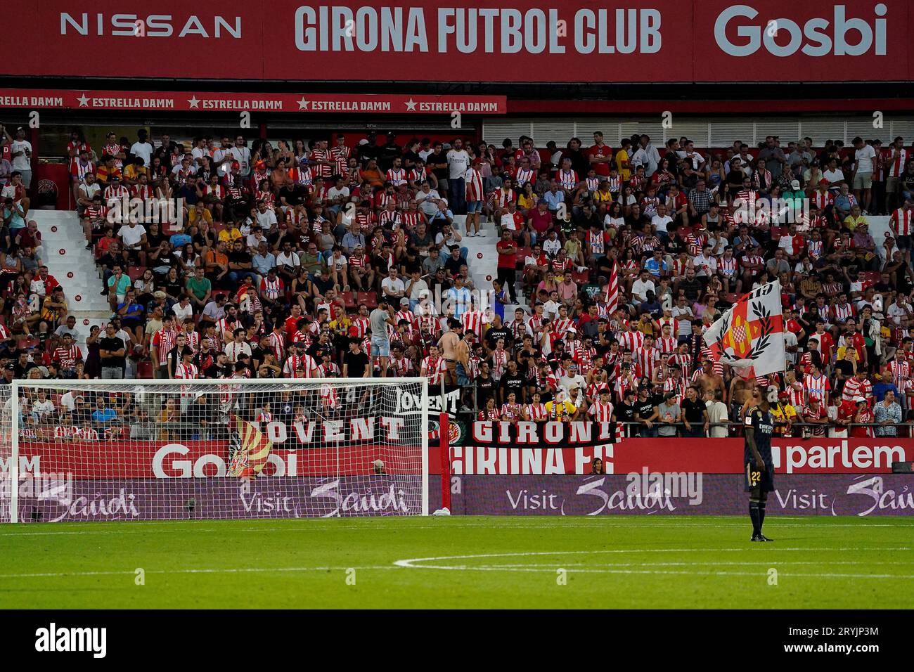 Girona, Spain. 30th Sep, 2023. Fans on the Montilivi stadium stands ...