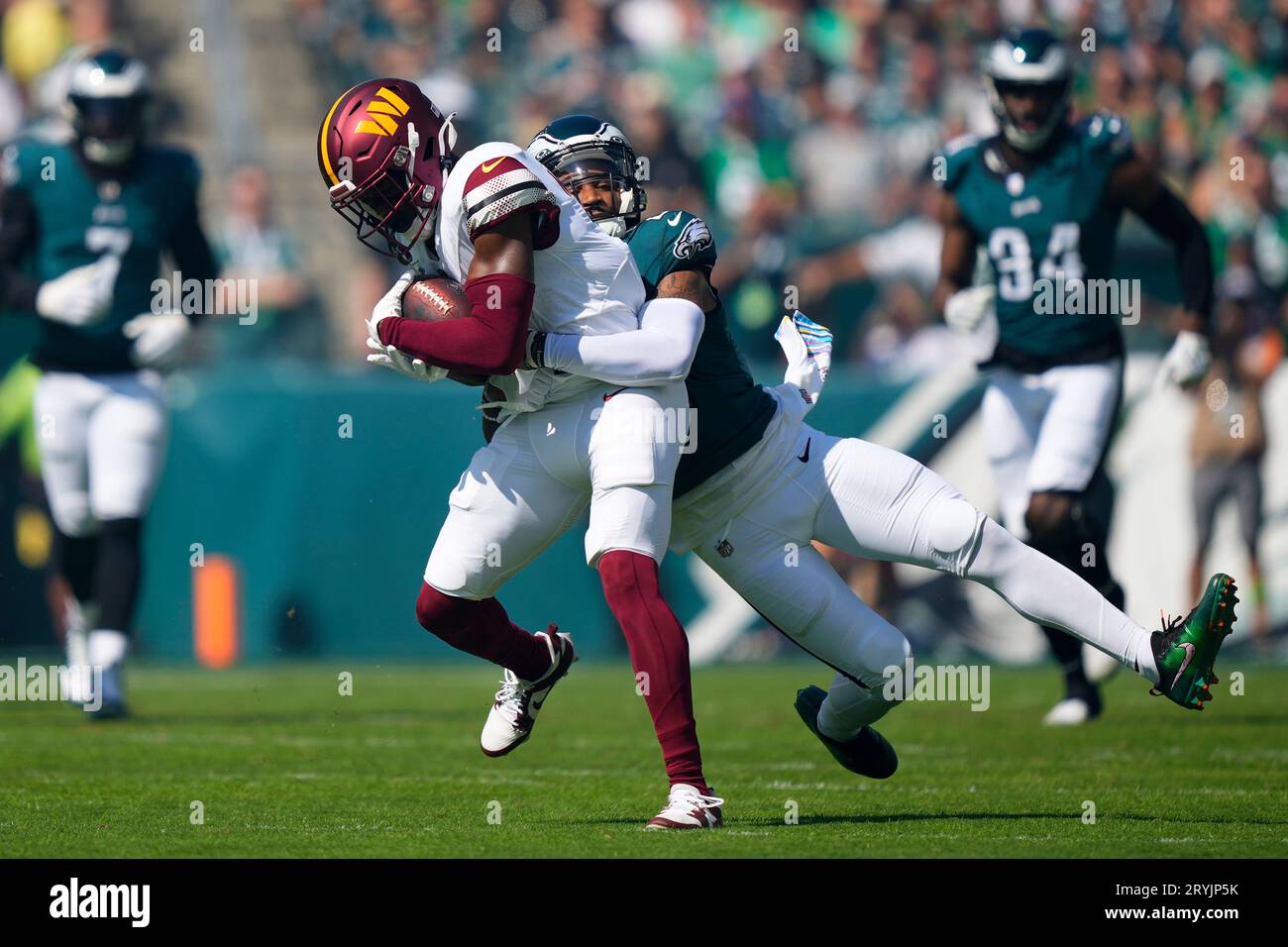 Philadelphia Eagles cornerback Darius Slay (2) stops Washington ...