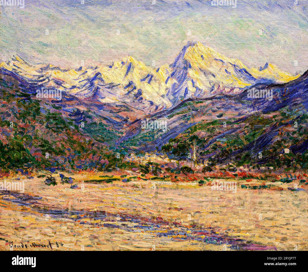 The Valley of the Nervia (1884) by Claude Monet, high resolution famous ...