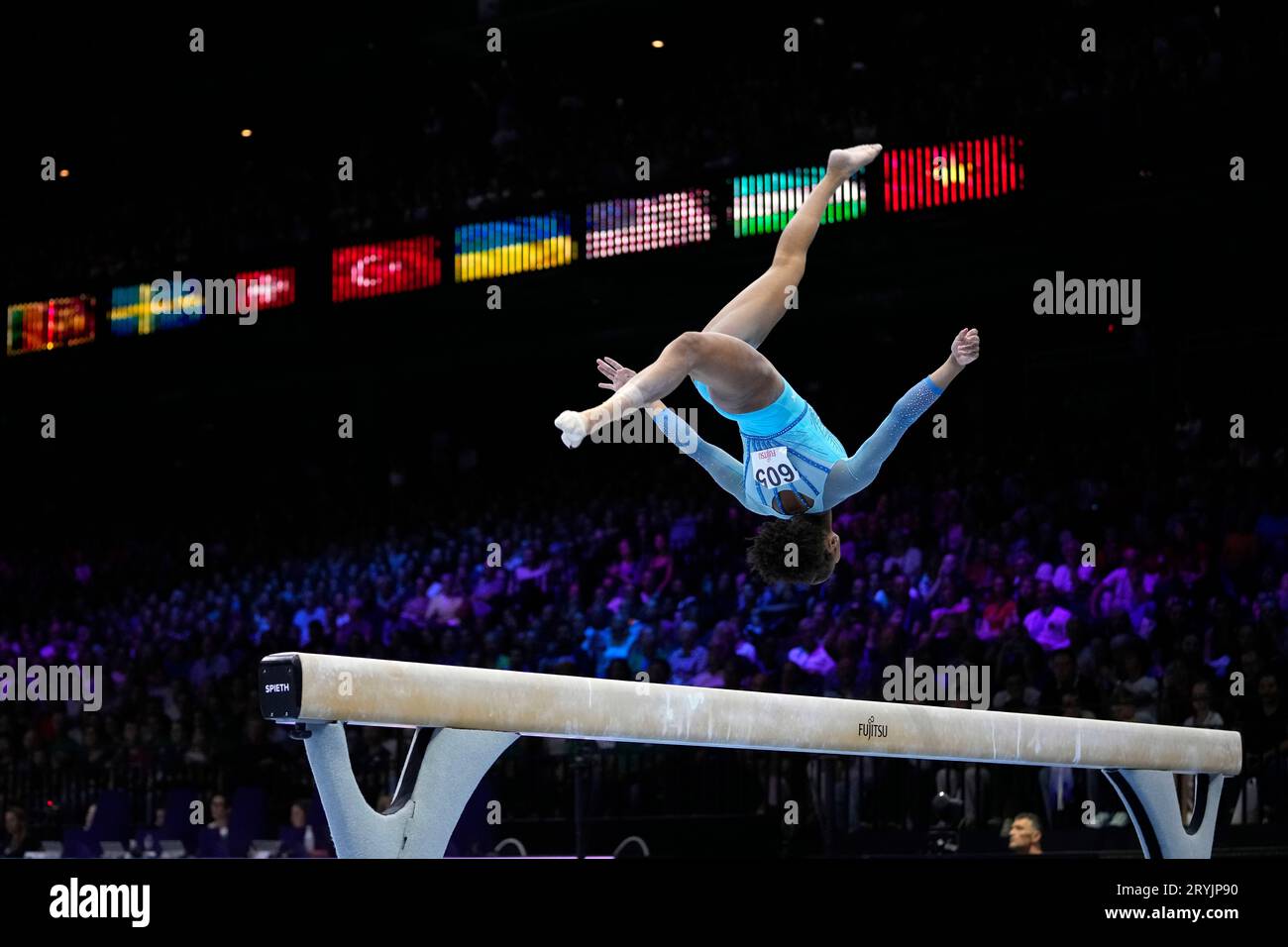 United States' Skye Blakely competes on the beam during Women's ...