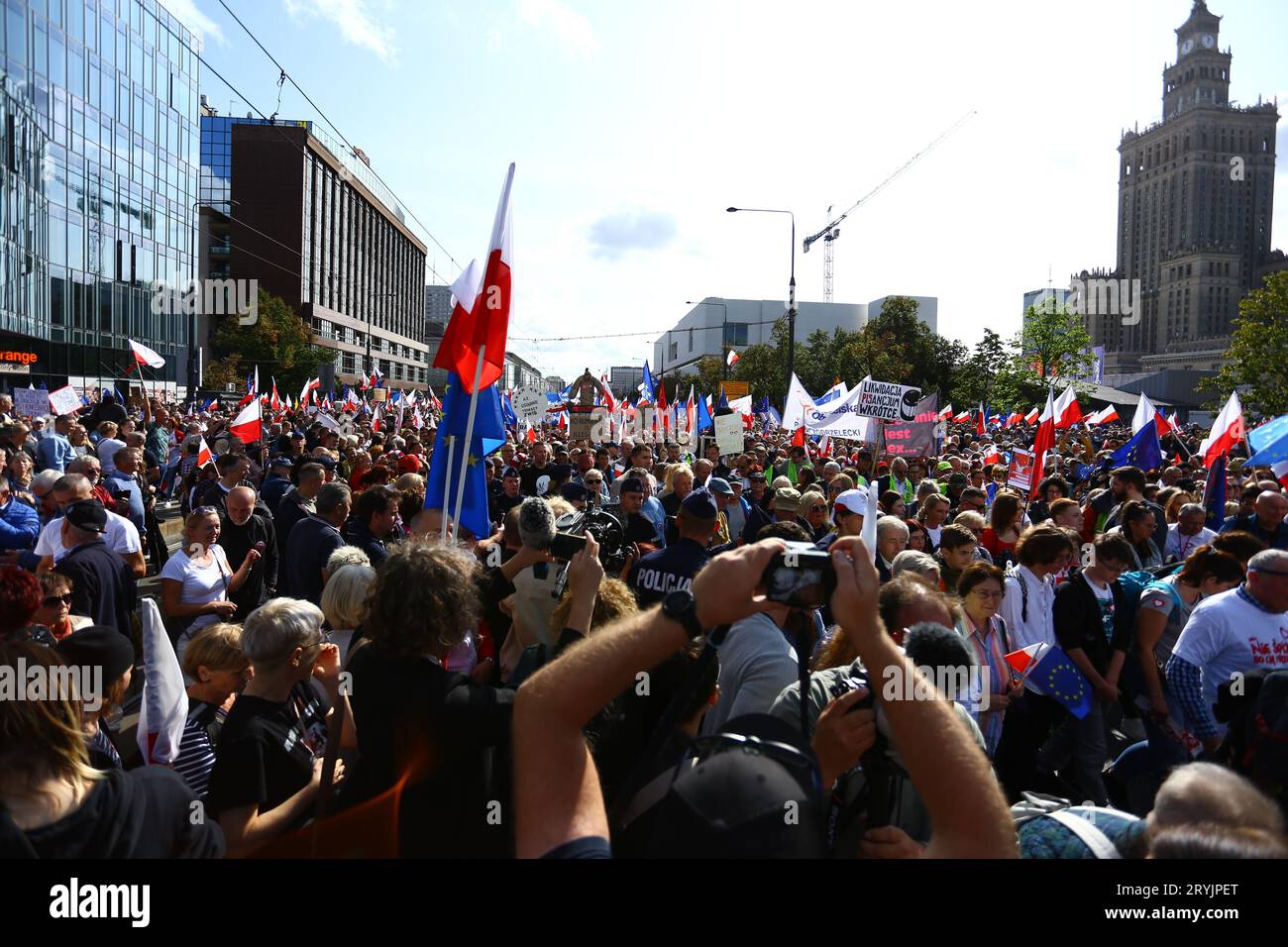 Poland, Warsaw, 1st October 2023: Opposition party PO Platforma ...