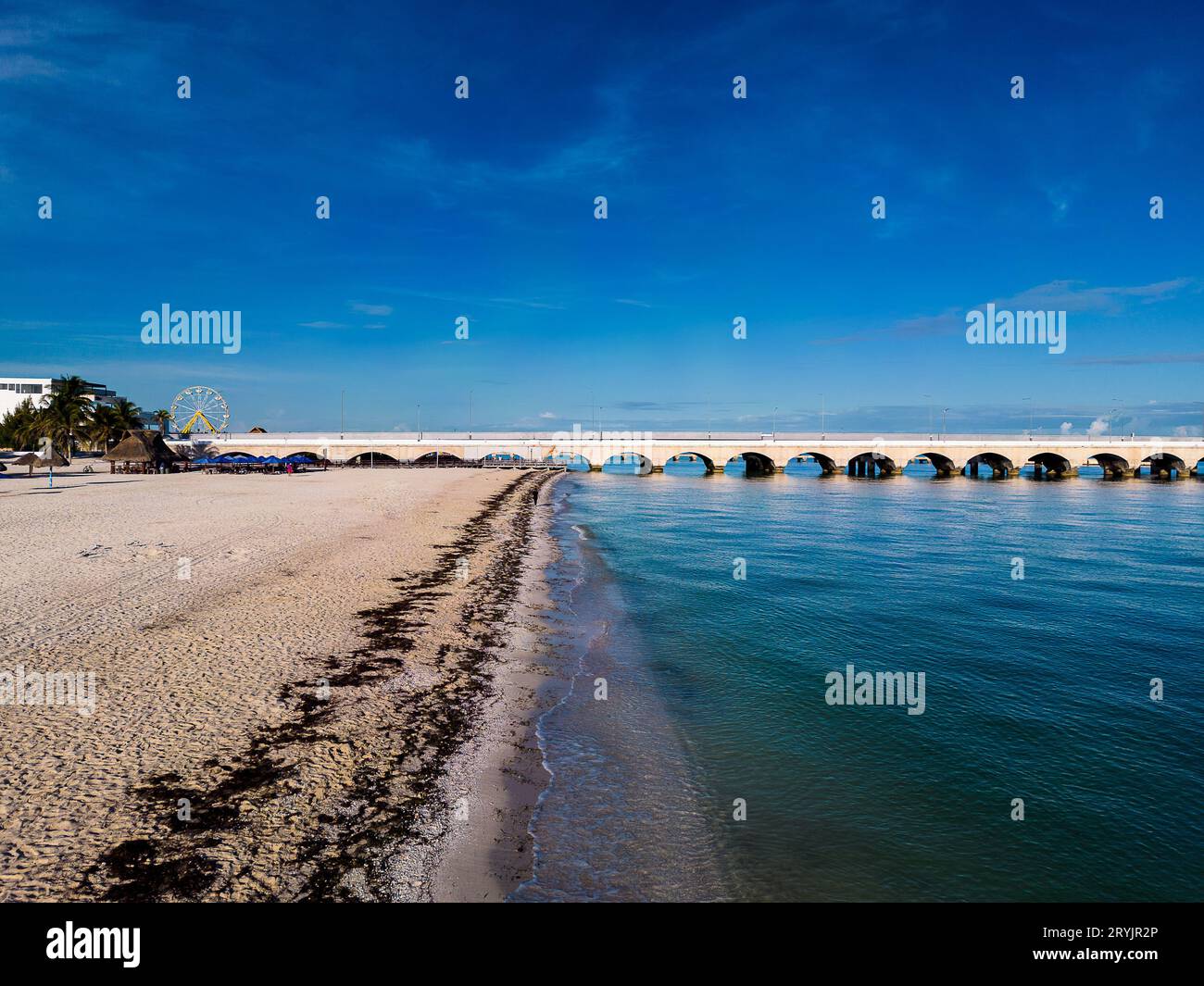 Progreso Beach Sunrise Yucatan Mexico Stock Photo - Alamy