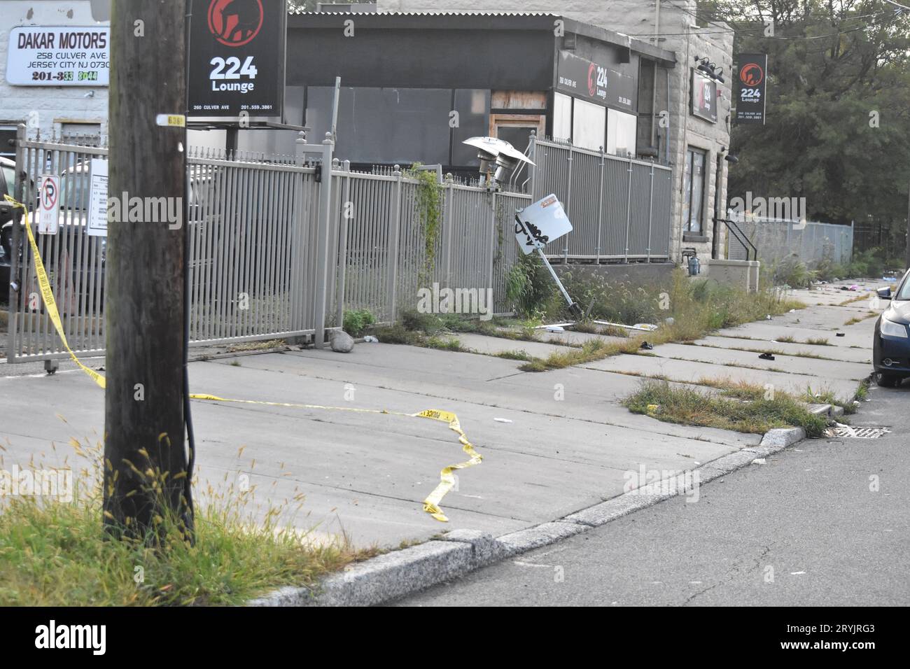Jersey, United States. 01st Oct, 2023. Police line tape outside of 224 ...