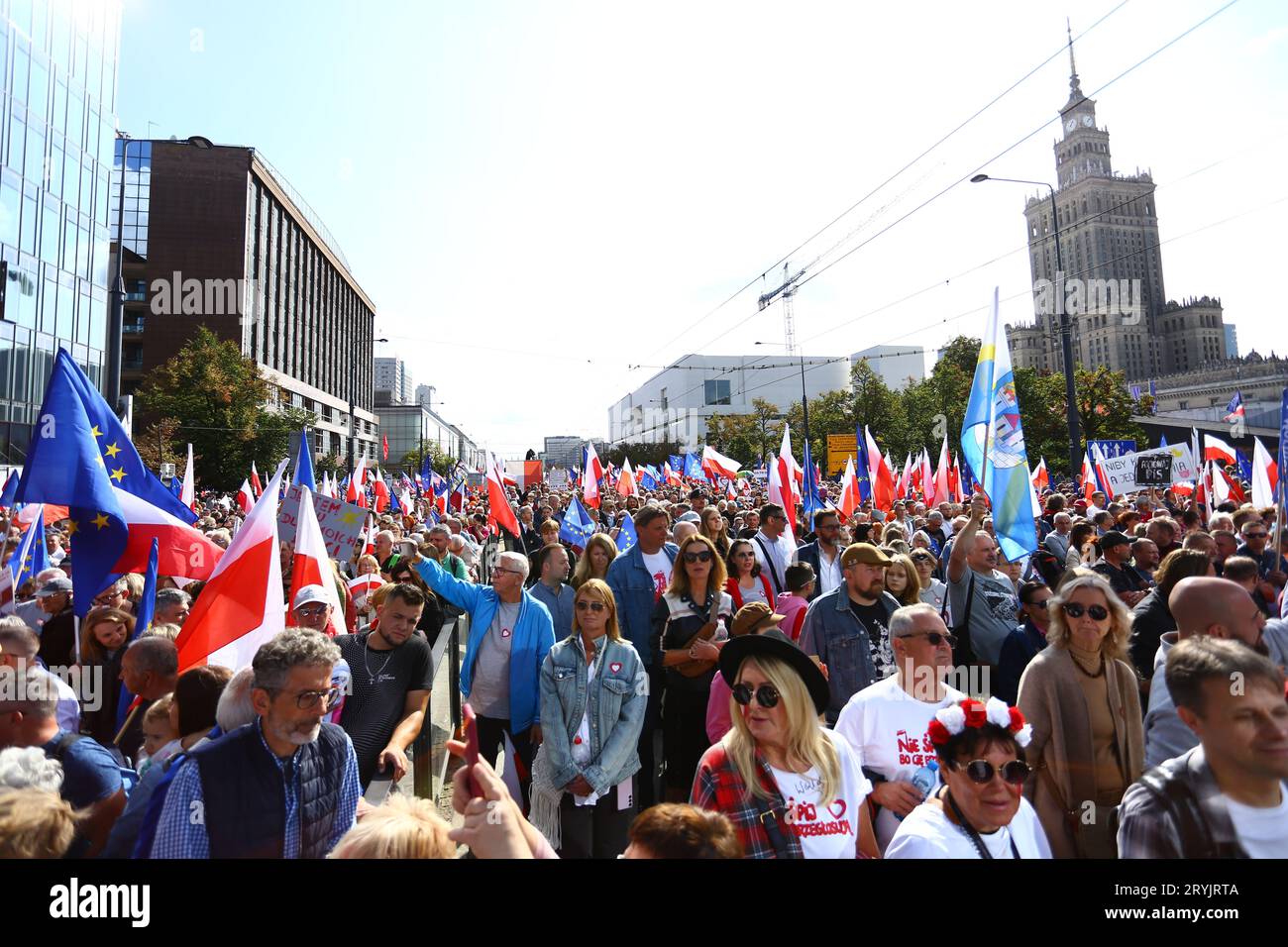 Poland, Warsaw, 1st October 2023: Opposition party PO Platforma ...