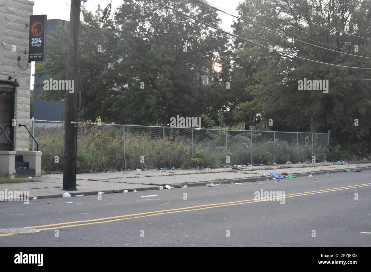 Jersey, United States. 01st Oct, 2023. Large debris field and blood at ...