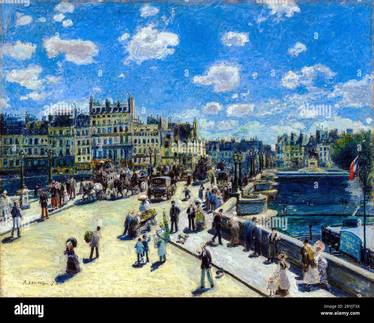 Pierre-Auguste Renoir's Pont Neuf, Paris painting in high resolution ...