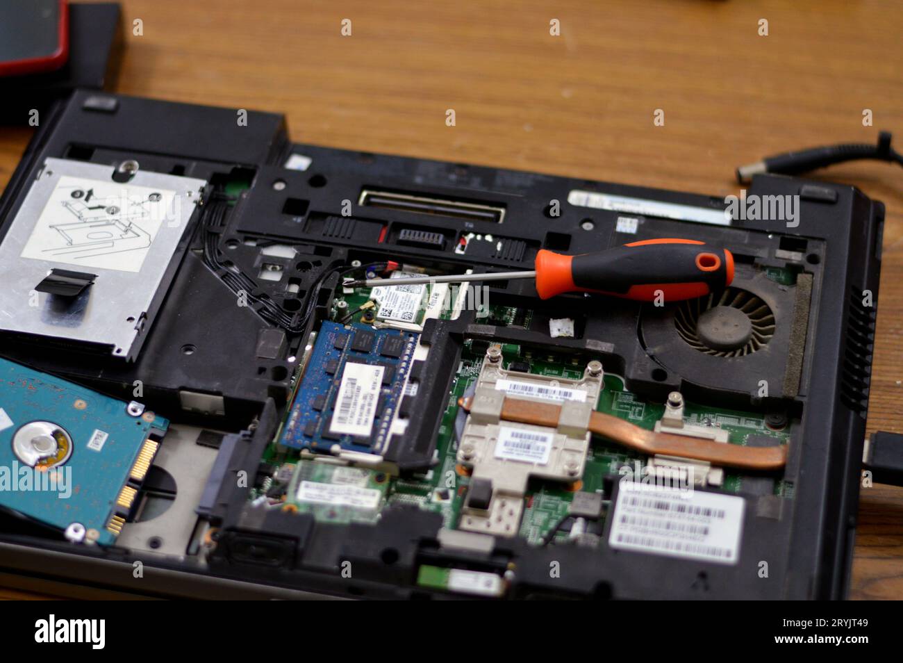 Cairo, Egypt, September 5 2023: maintenance of a laptop, fixing a ...