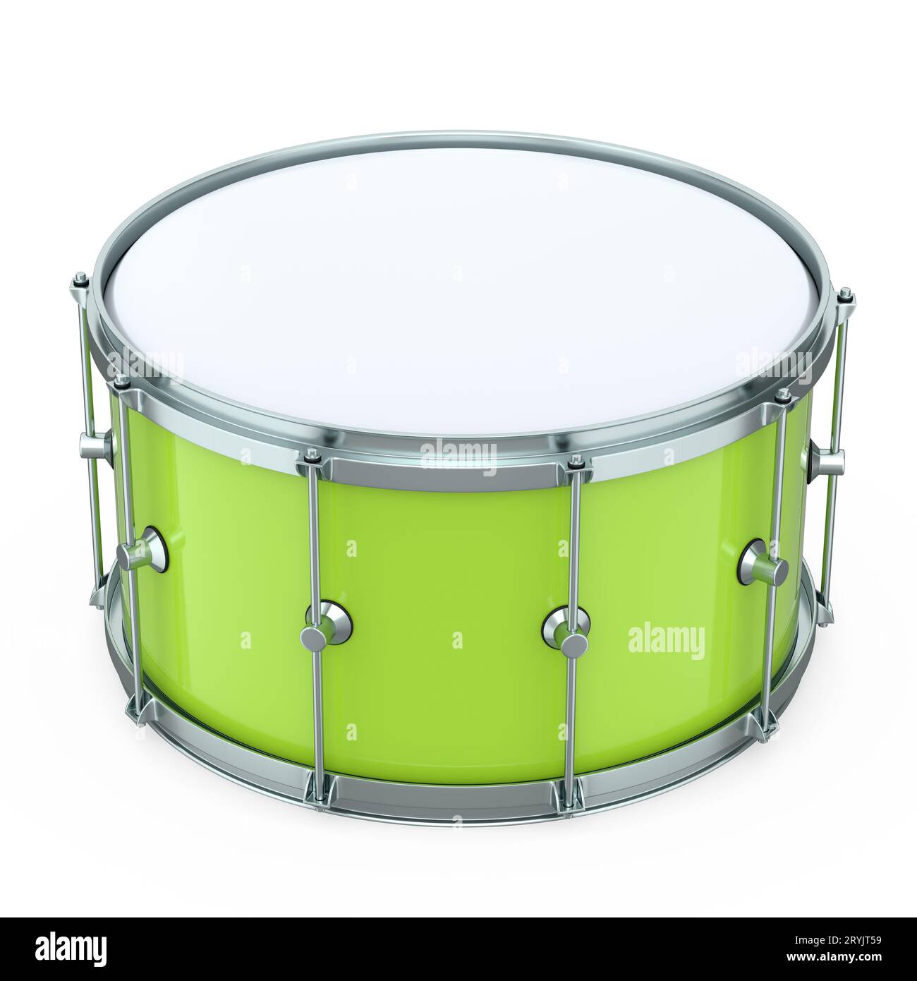 Realistic drum on white background. 3d render concept of musical ...