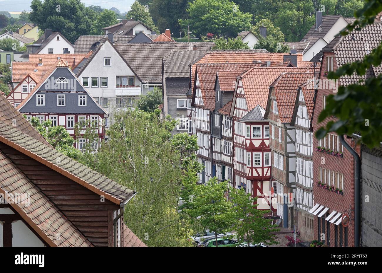 Old town in Frankenberg (Eder Stock Photo - Alamy