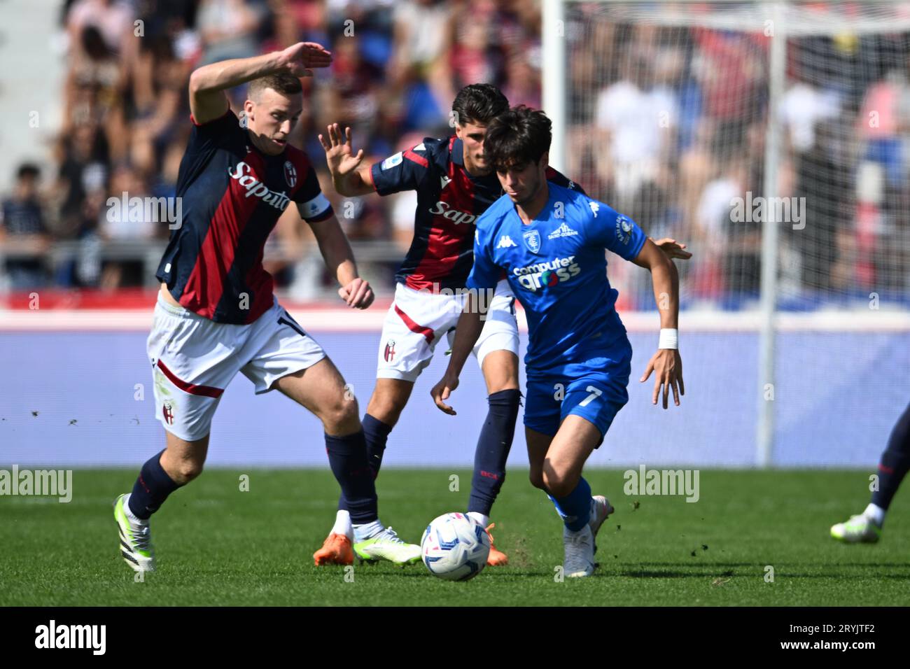 Stiven Shpendi (Empoli)Lewis Ferguson (Bologna)Oussama El Azzouzi ...