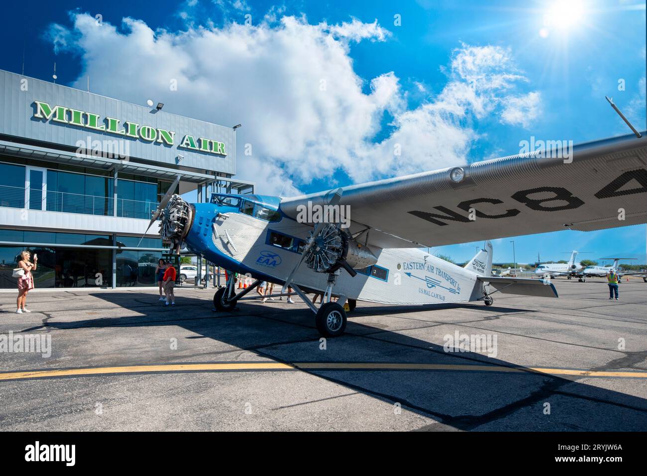 1929 Ford Tri Motor "Tin Goose" at Tucson International Airport Stock ...