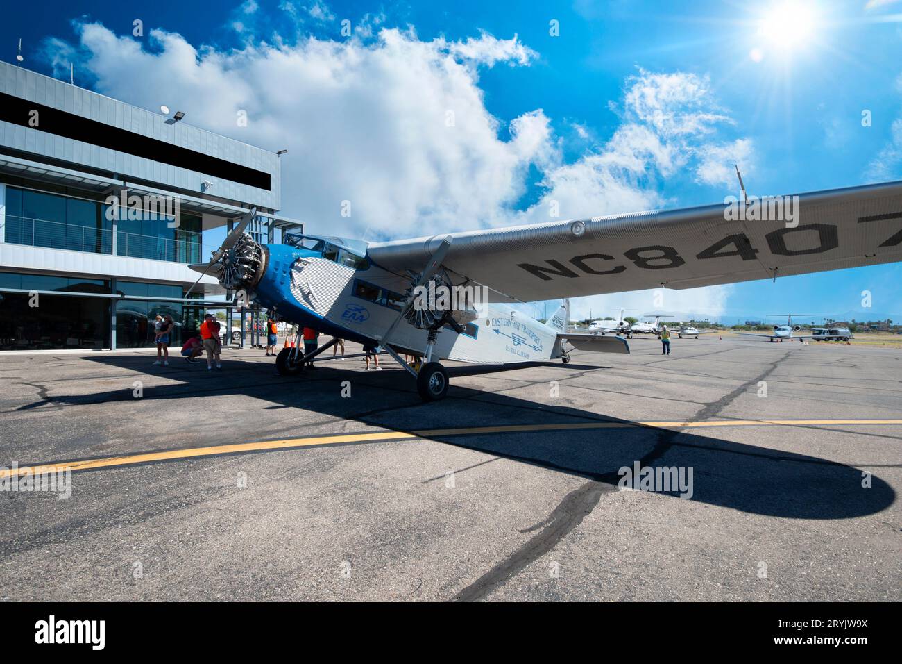 1929 Ford Tri Motor "Tin Goose" at Tucson International Airport Stock ...