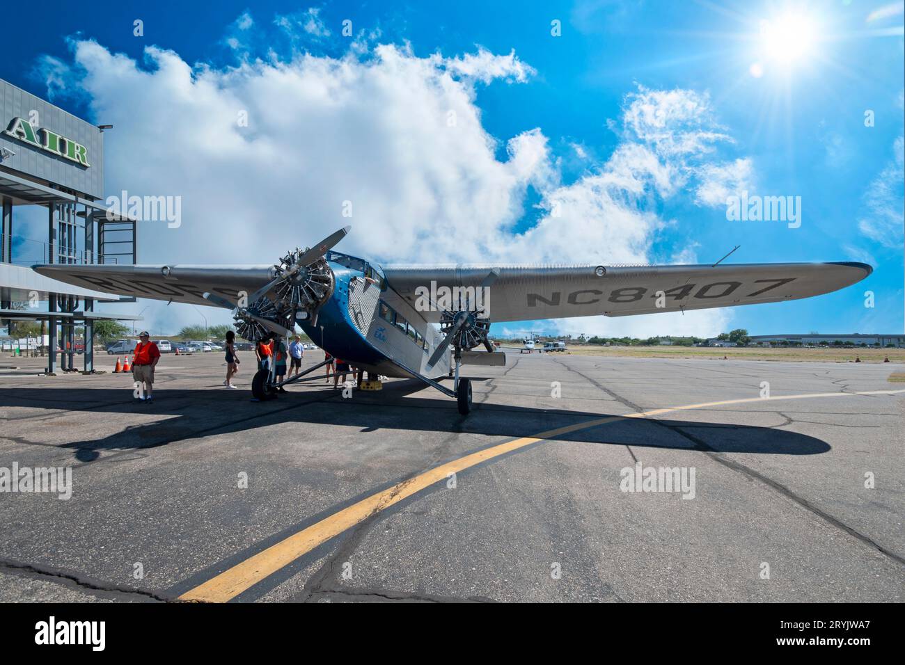 1929 Ford Tri Motor "Tin Goose" at Tucson International Airport Stock ...