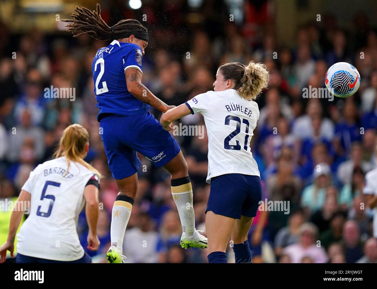 Chelsea's Mia Fishel scores their side's first goal of the game during ...
