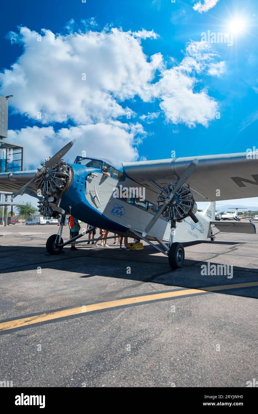 1929 Ford Tri Motor "Tin Goose" at Tucson International Airport Stock ...