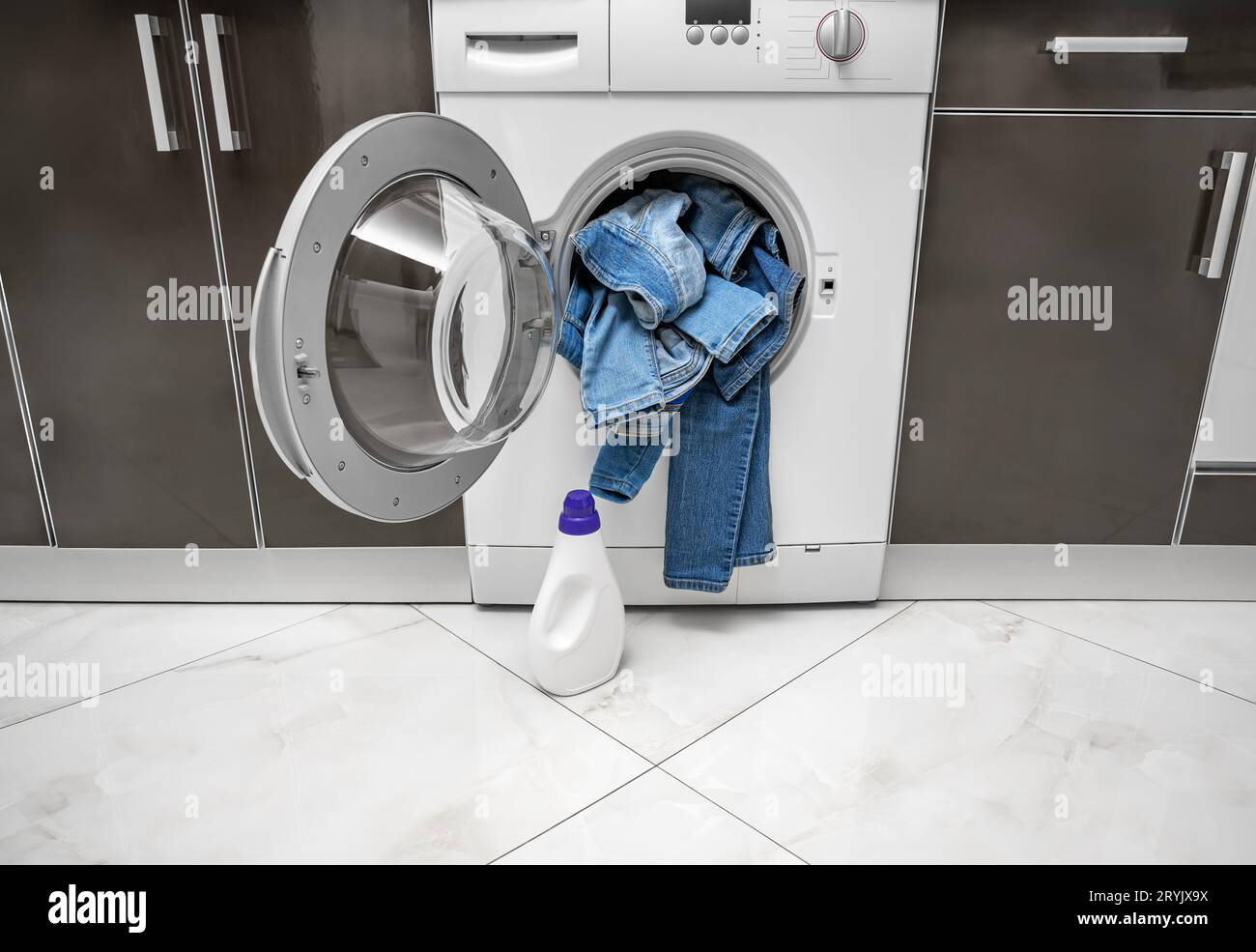 Powder blue denim hi-res stock photography and images - Alamy