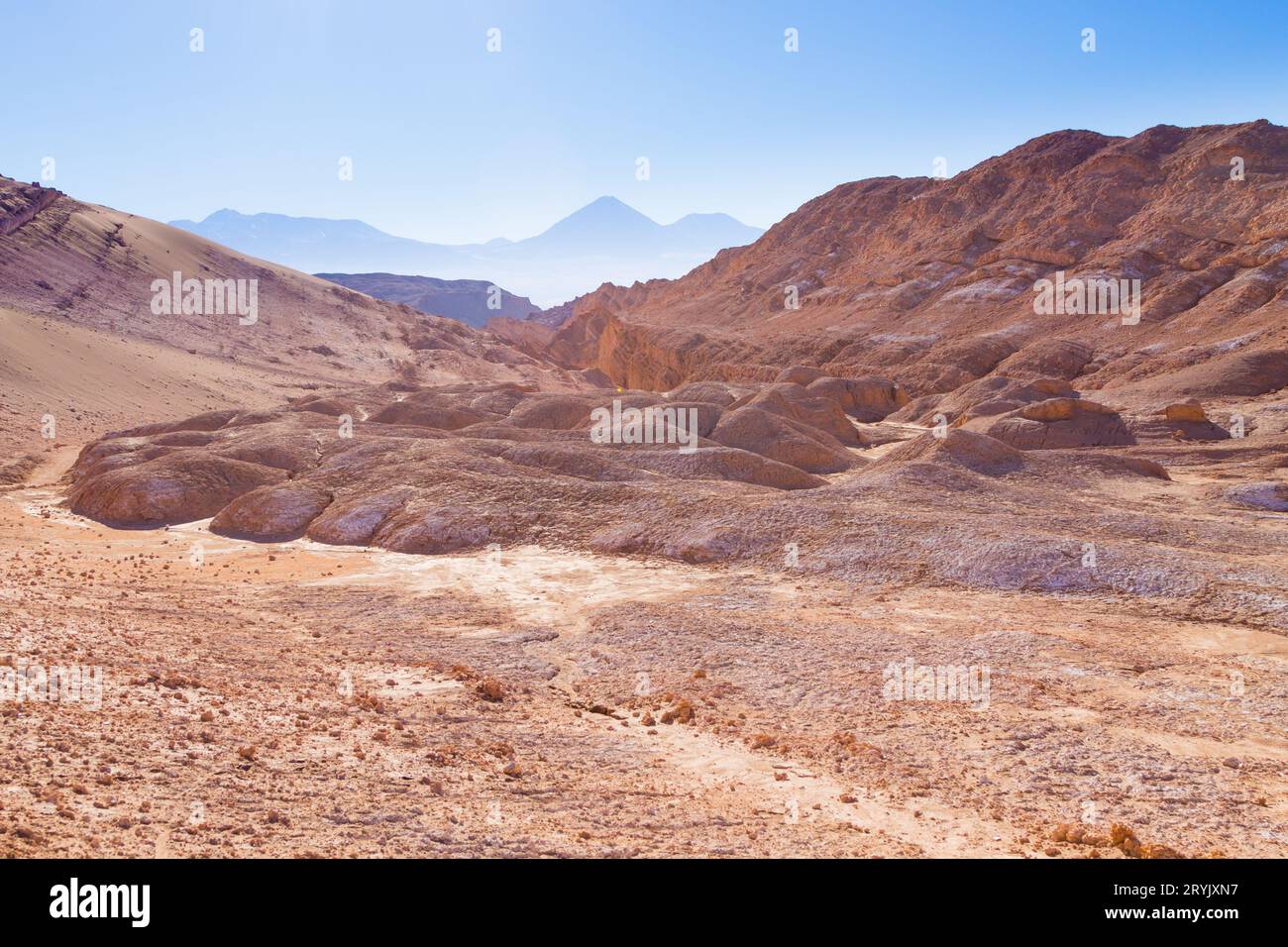 Valley of the Moon landscape, Chile. Chilean panorama. Valle de la Luna ...