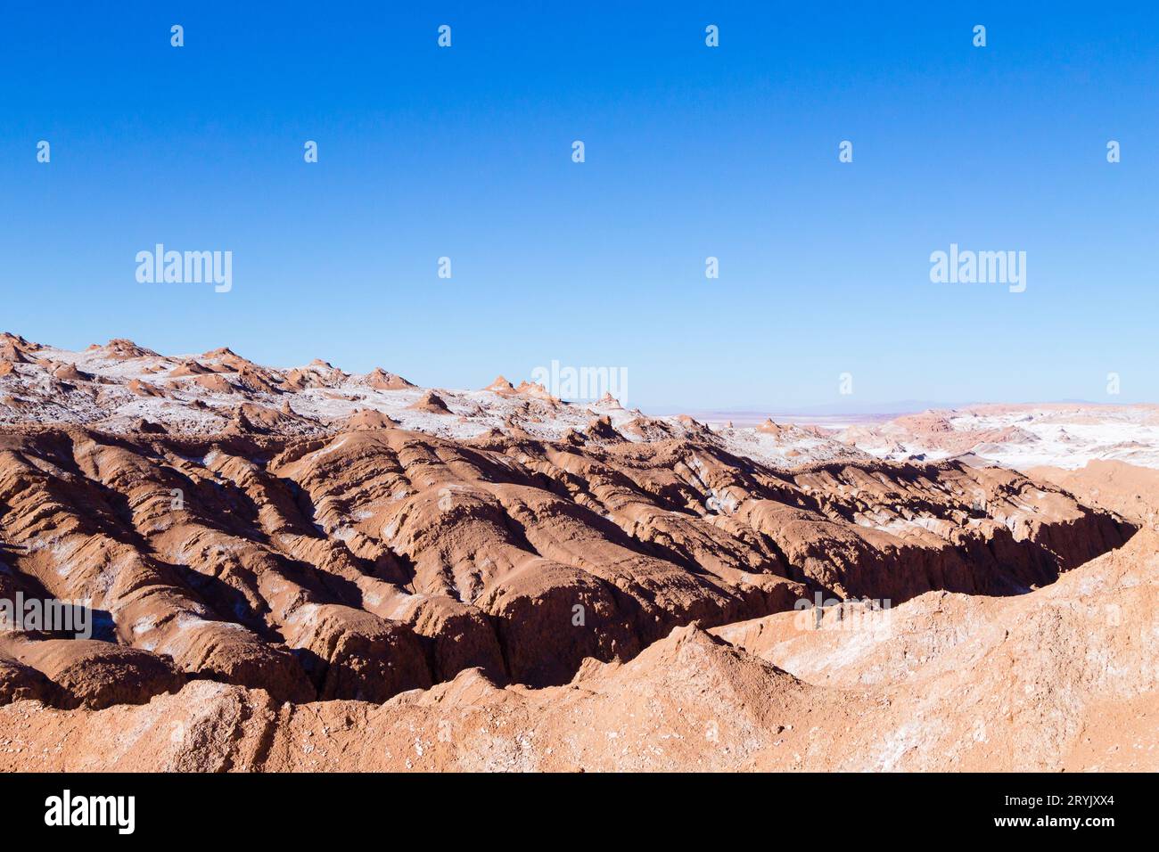 Valley of the Moon landscape, Chile. Chilean panorama. Valle de la Luna ...
