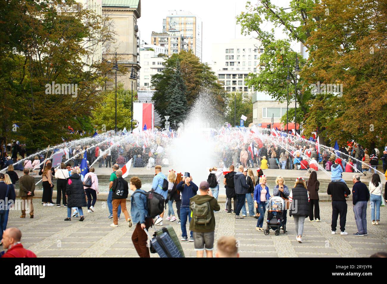Poland, Warsaw, 1st October 2023: Opposition party PO Platforma ...