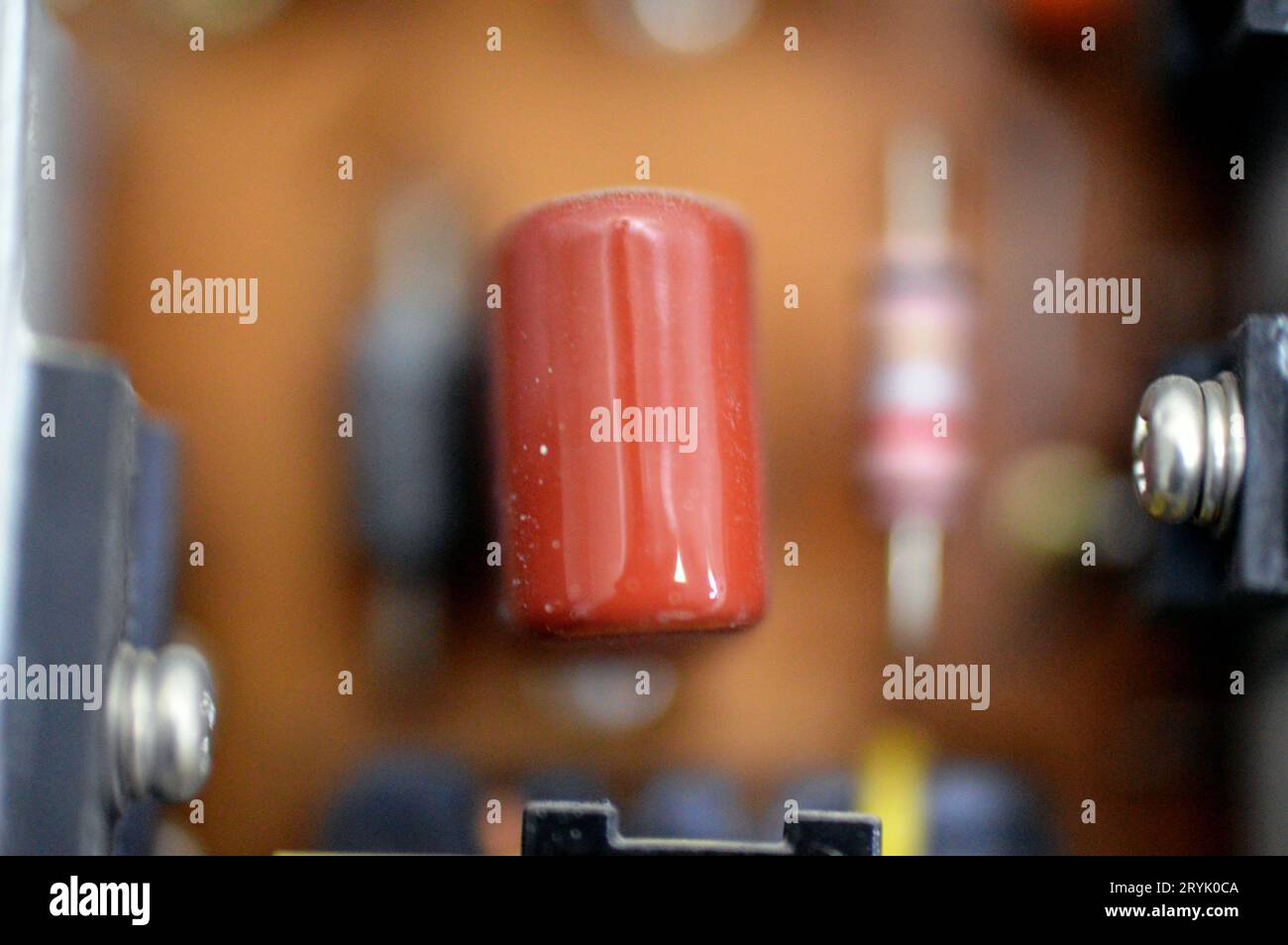 interior of LCD TV Television main board power circuit, wires ...