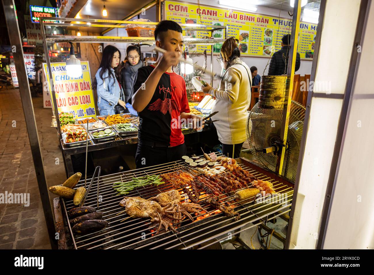Street Food Restaurants in Sapa in North Vietnam Stock Photo - Alamy