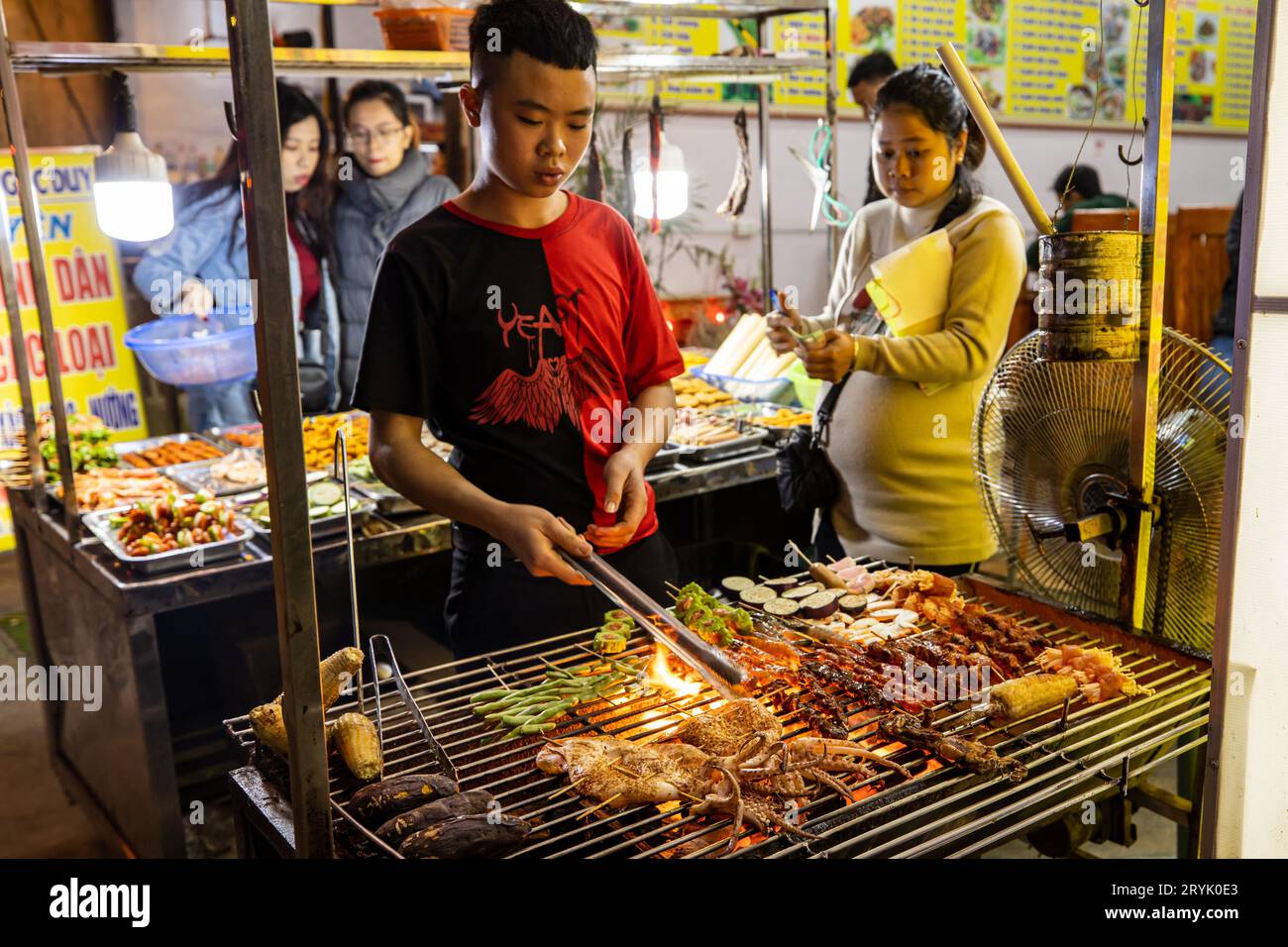 Street Food Restaurants in Sapa in North Vietnam Stock Photo - Alamy