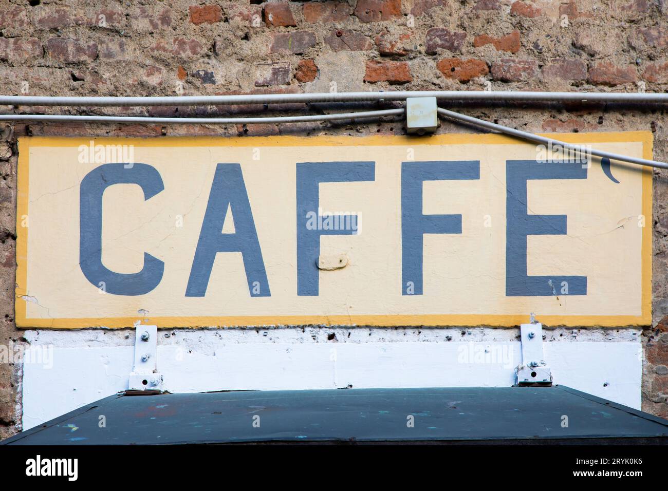 Old vintage coffee sign in Italy - Concept of retro, traditional CaffÃ ...