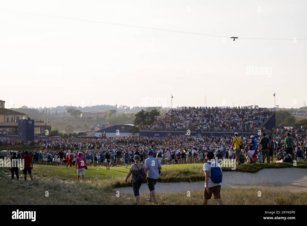 Rome, Italy. 01st Oct, 2023. 231001 Fans celebrate during day three of ...