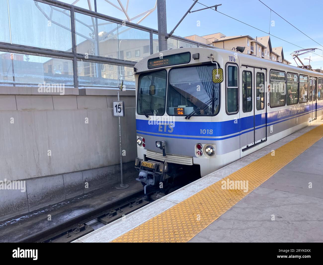 Edmonton, Alberta, Canada. Apr 07, 2023. A front view to a wagon of a ...