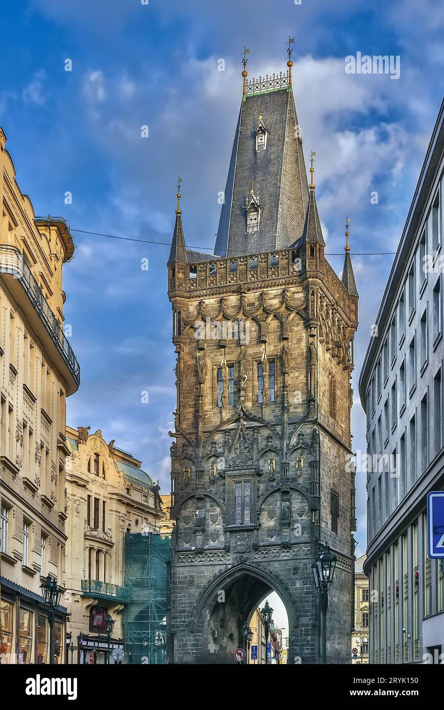 Powder Tower, Prague, Czech republic Stock Photo - Alamy