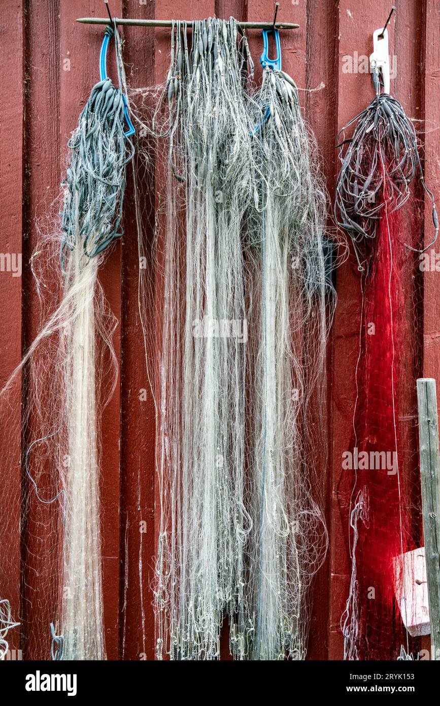 Fishing nets on the river Dokka, Norway Stock Photo - Alamy