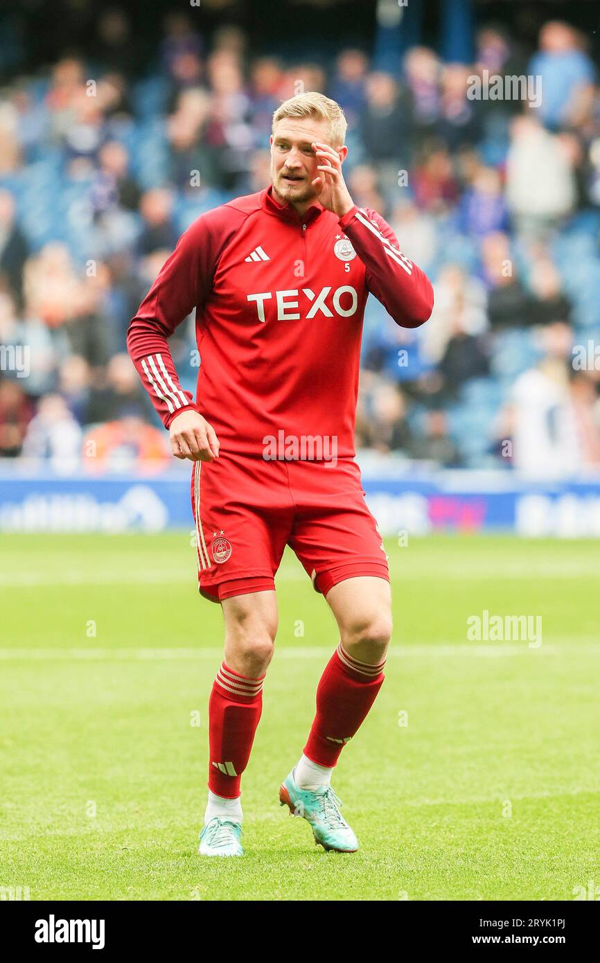 RICHARD JENSEN, professional football player for Aberdeen football club. Image taken during a ...