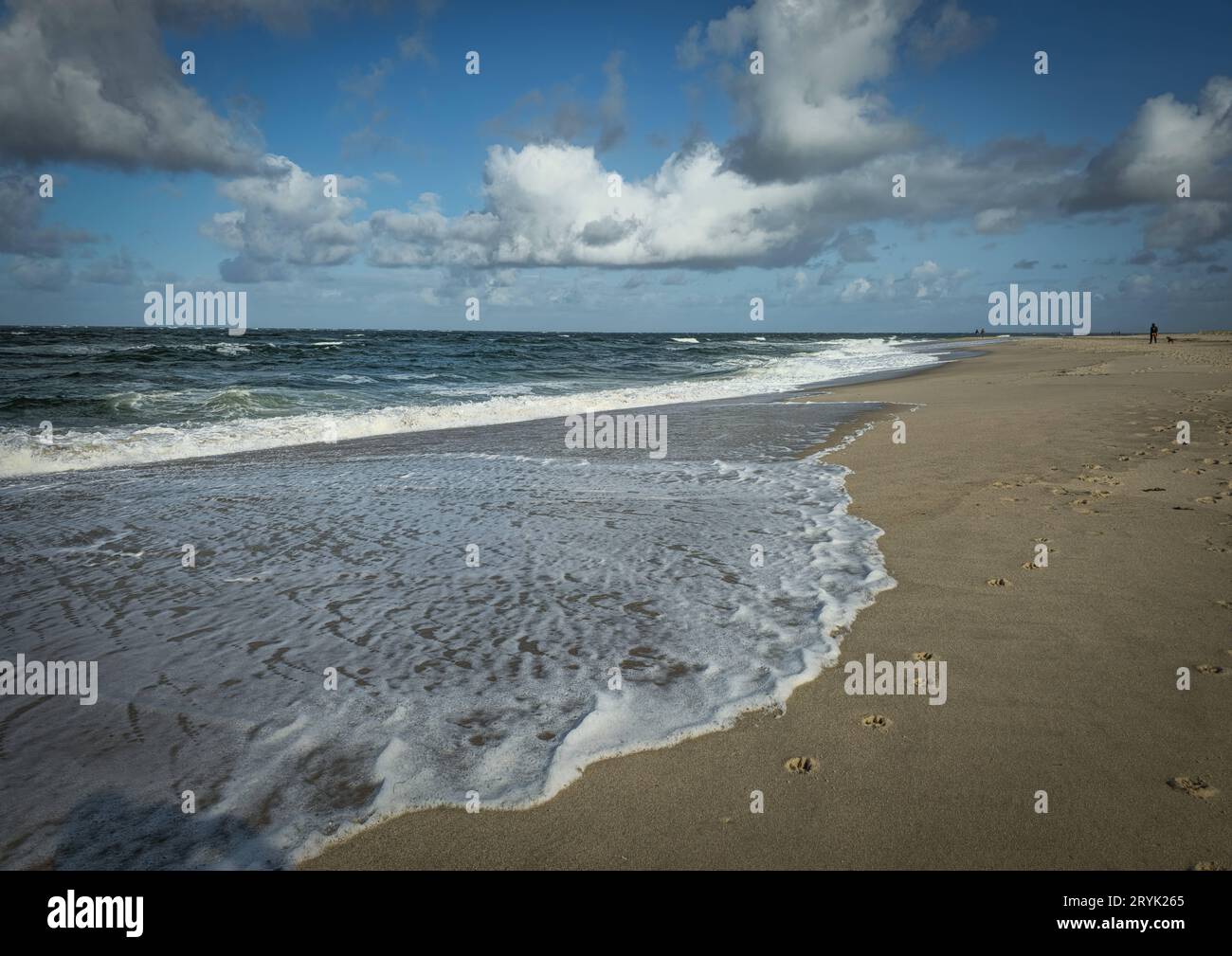 Strand im Norden von Sylt 30.09.23: Dünenübergänge durch Strandhafer am ...