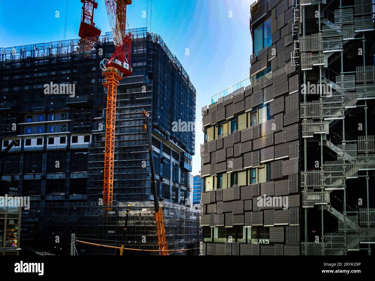 High -rise building construction site Stock Photo - Alamy