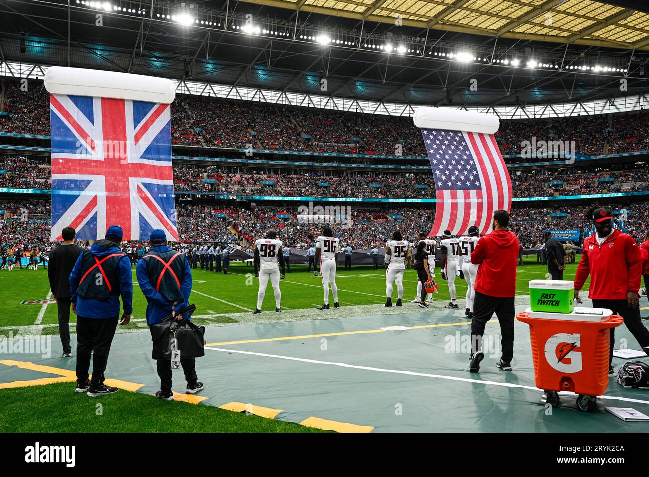 Wembley nfl flags hi-res stock photography and images - Alamy