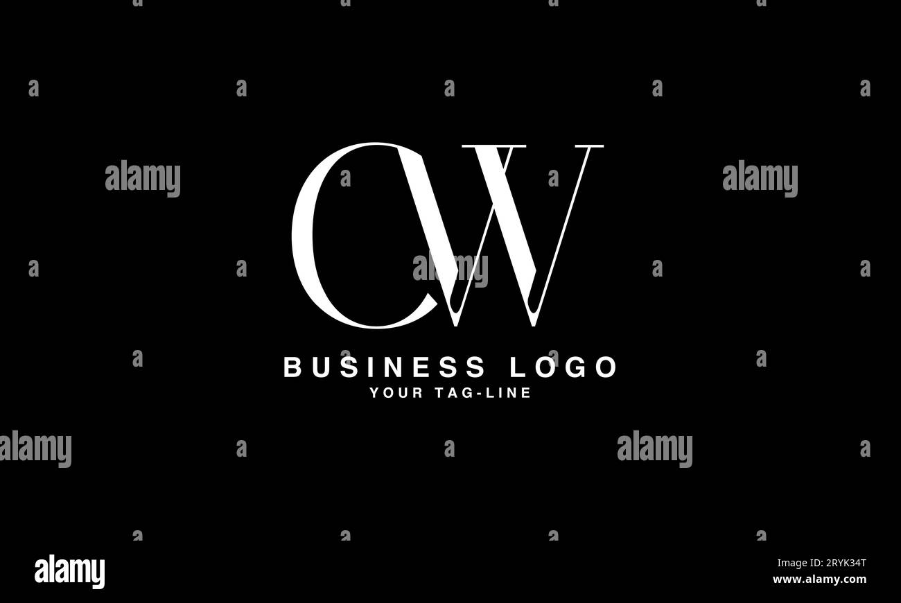 CW, WC, Abstract Letters Logo Monogram Stock Vector Image & Art - Alamy